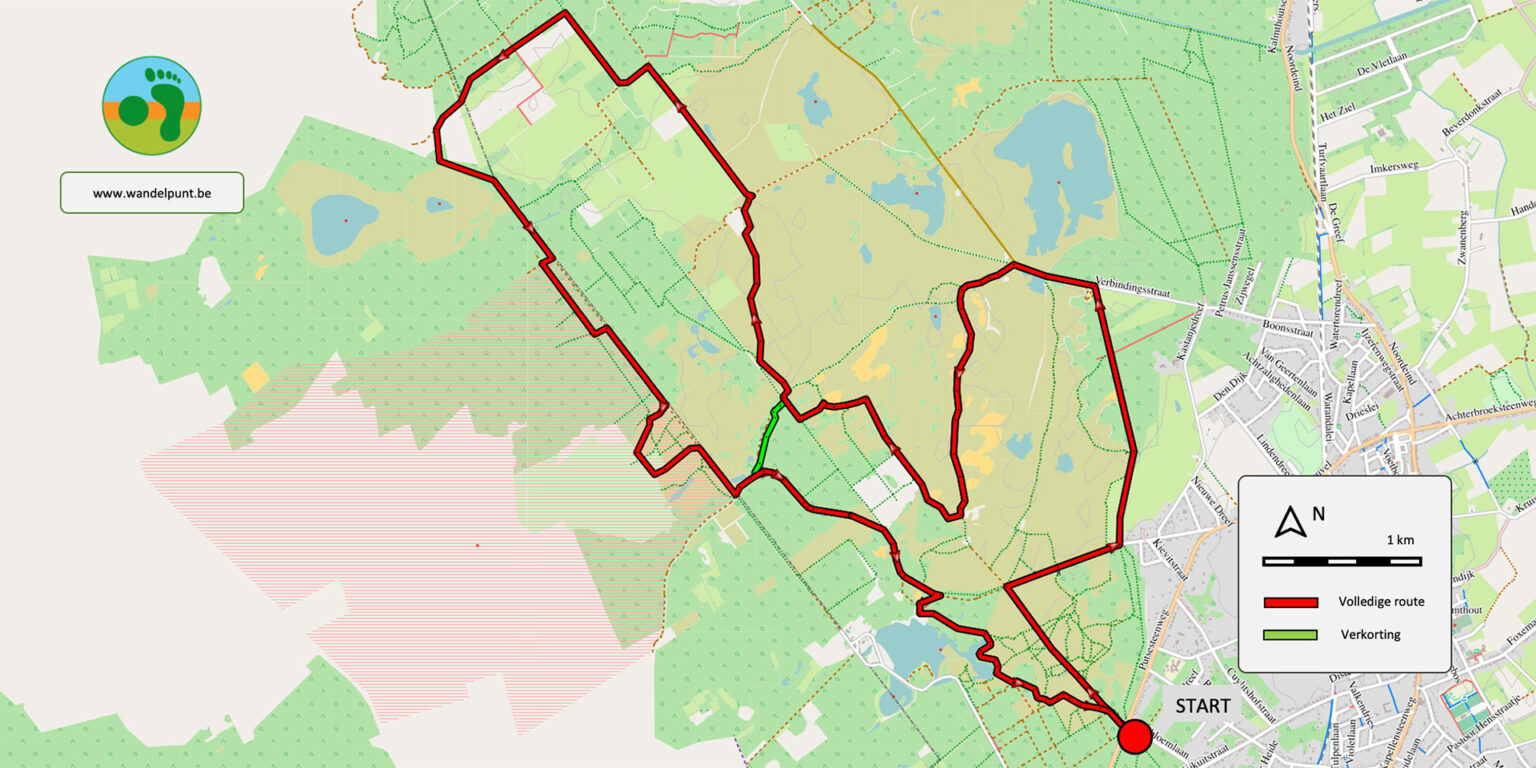 Wandelroute Antwerpen Kalmthoutse heide - Wandelpunt